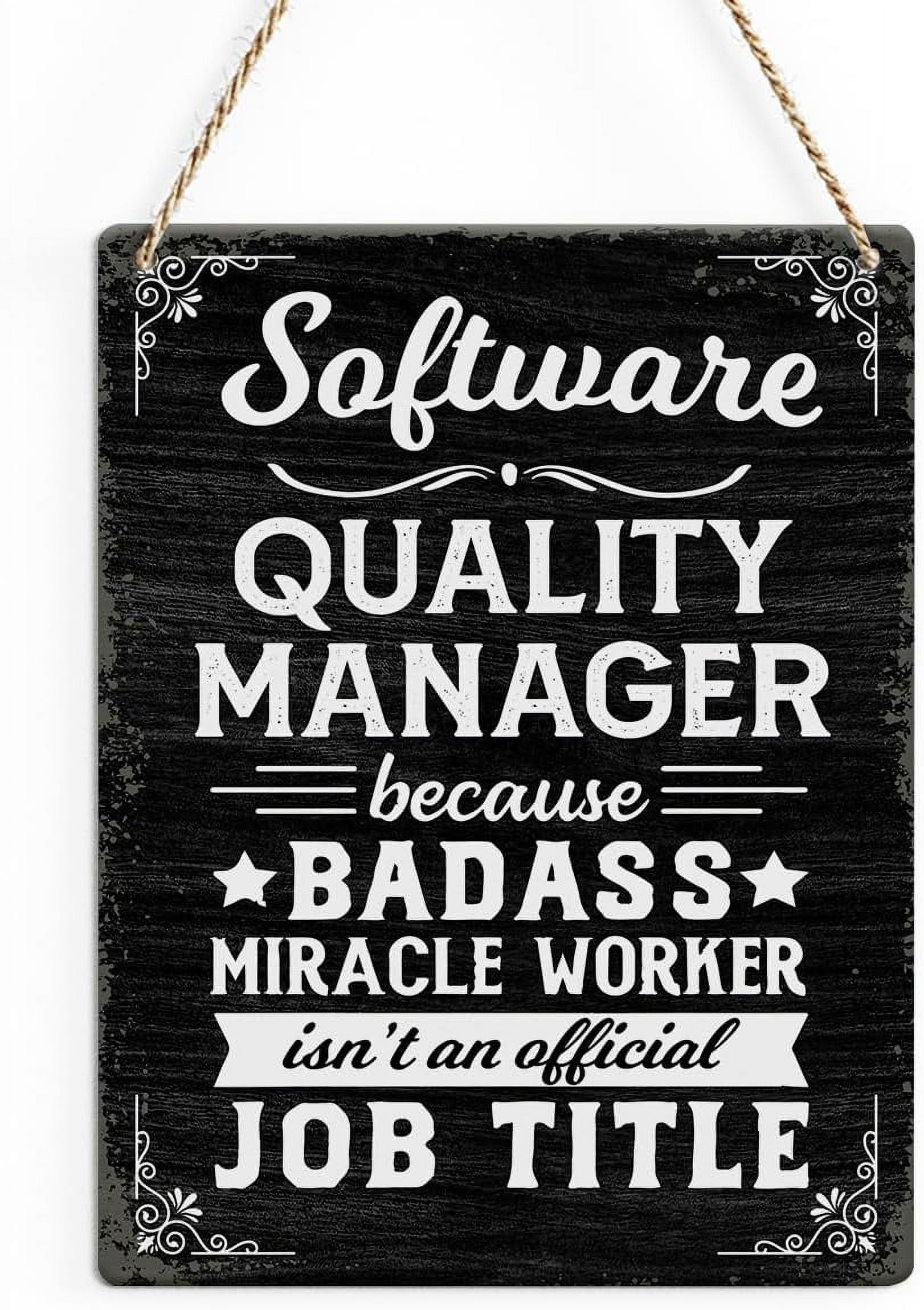 Rustic Software Quality Manager Wood Decor Sign, Software Quality ...