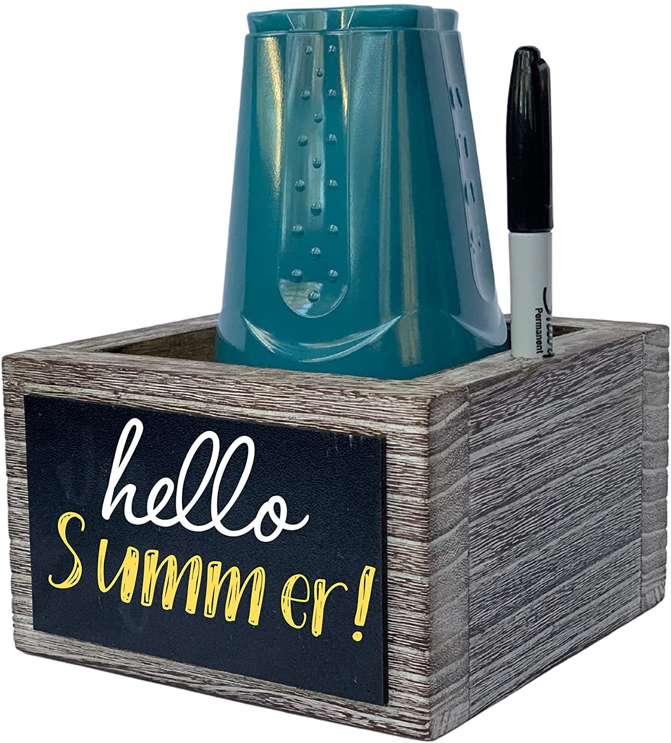 Rustic Solo Cup Dispenser with Marker Slot, Chalkboard, Chalk Marker ...