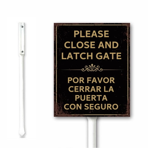 Rustic Spanish Aluminum Yard Sign With Stake - Please Clean Up After ...