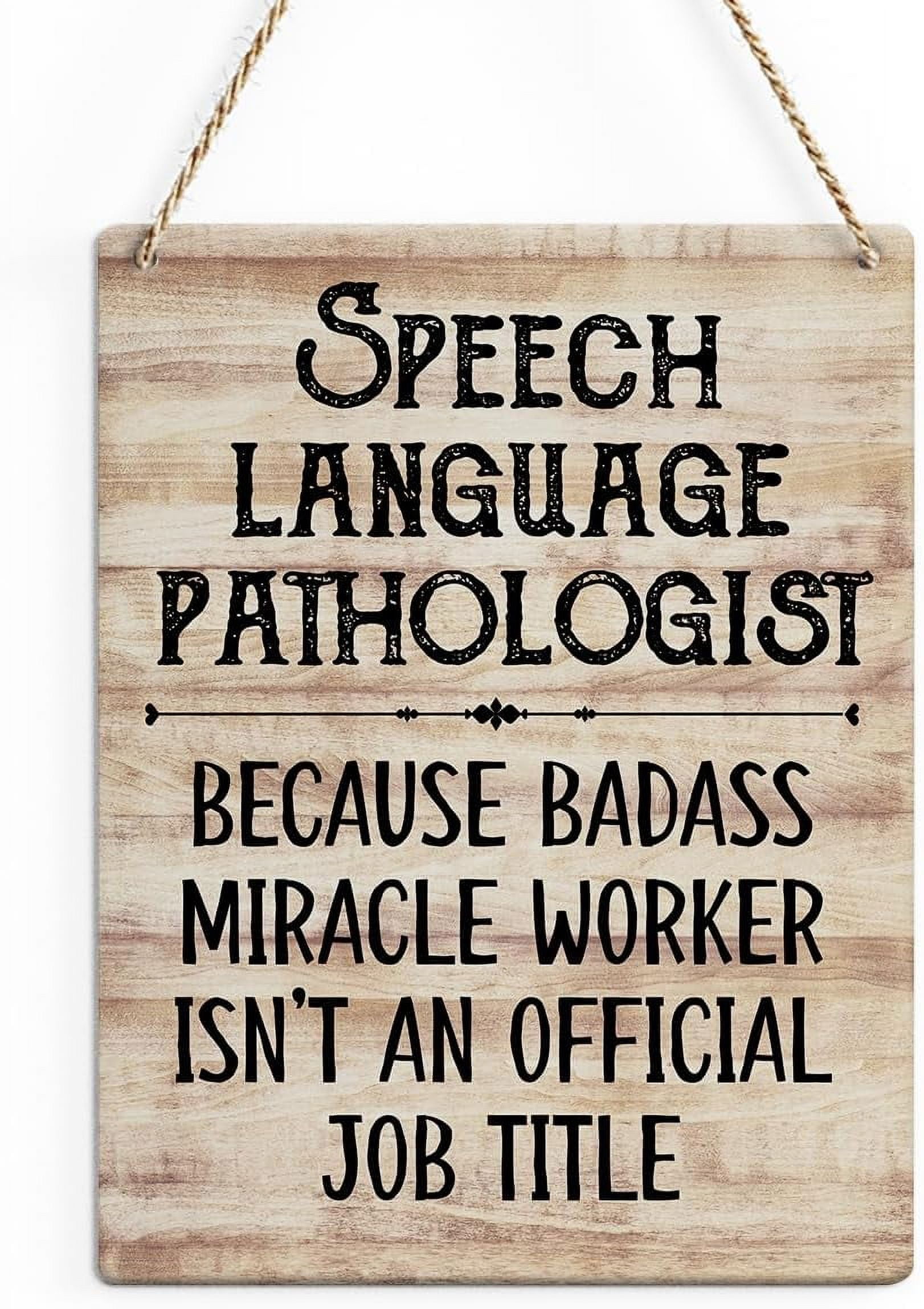 Rustic Speech Language Pathologist Wood Decor Sign, Speech Language ...