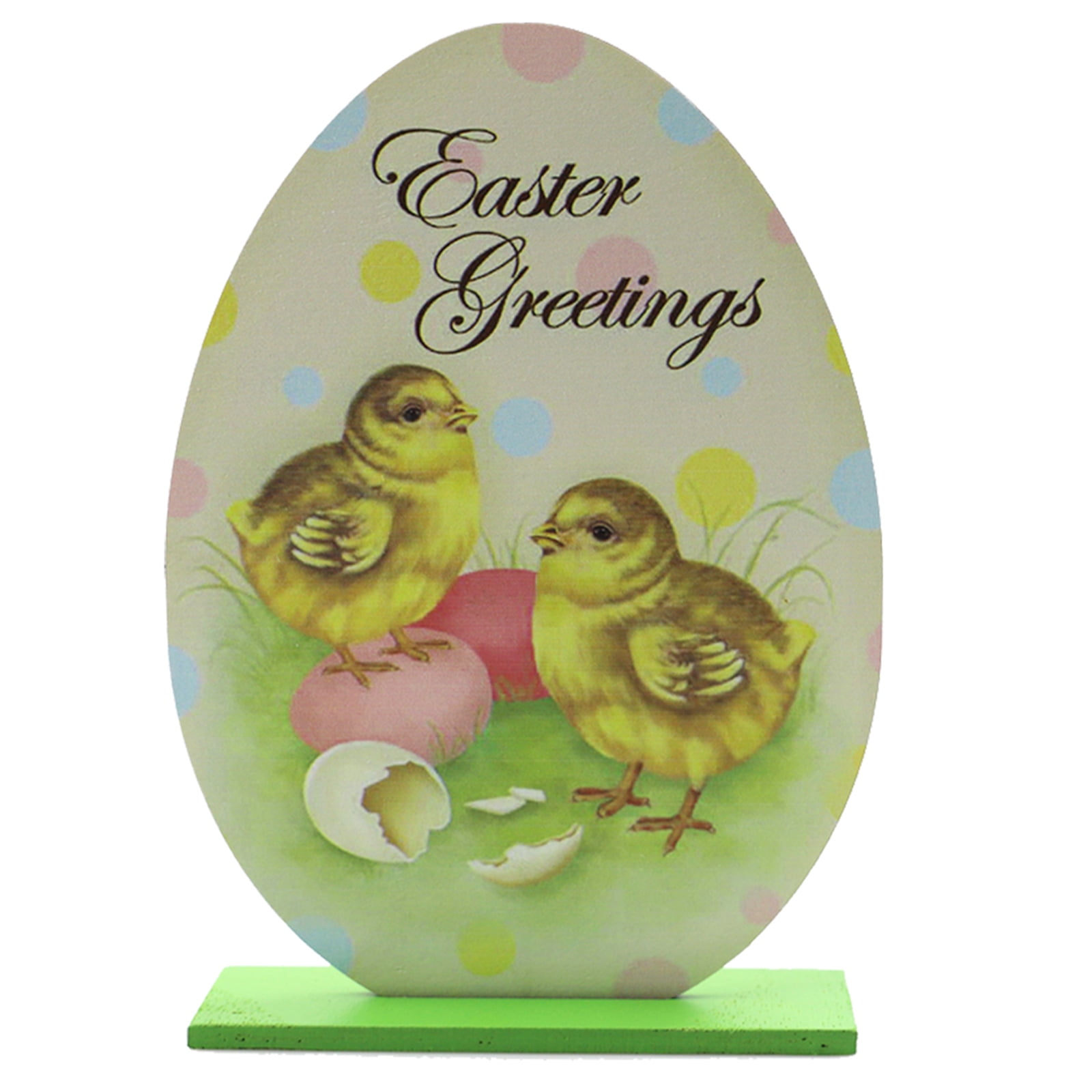 Rustic Spring Easter Dining Table Decor Cartoon Egg Wood Centerpiece ...