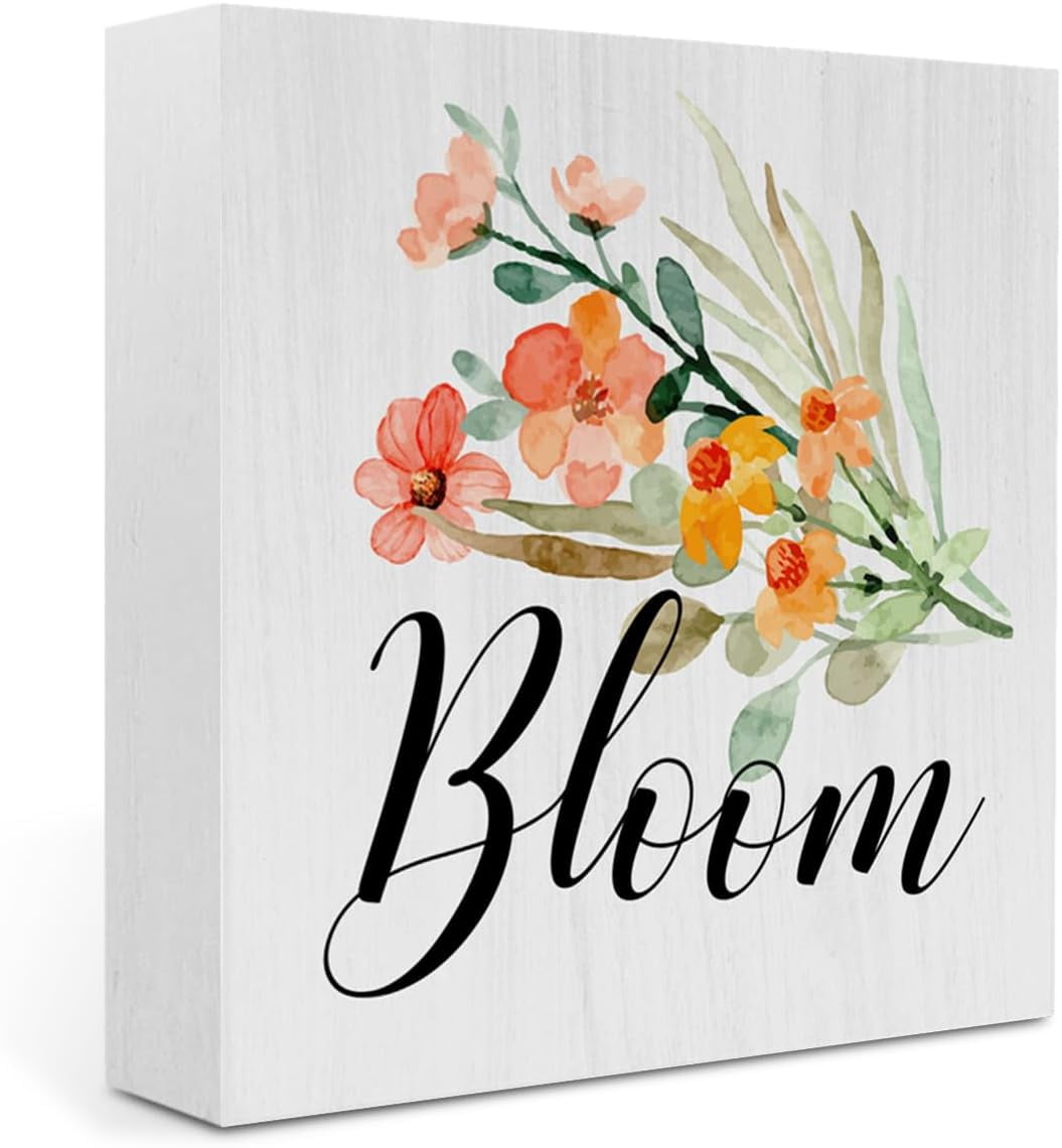 Rustic Spring Farmhouse Country Home Office Wall Decor Cute Flowers ...