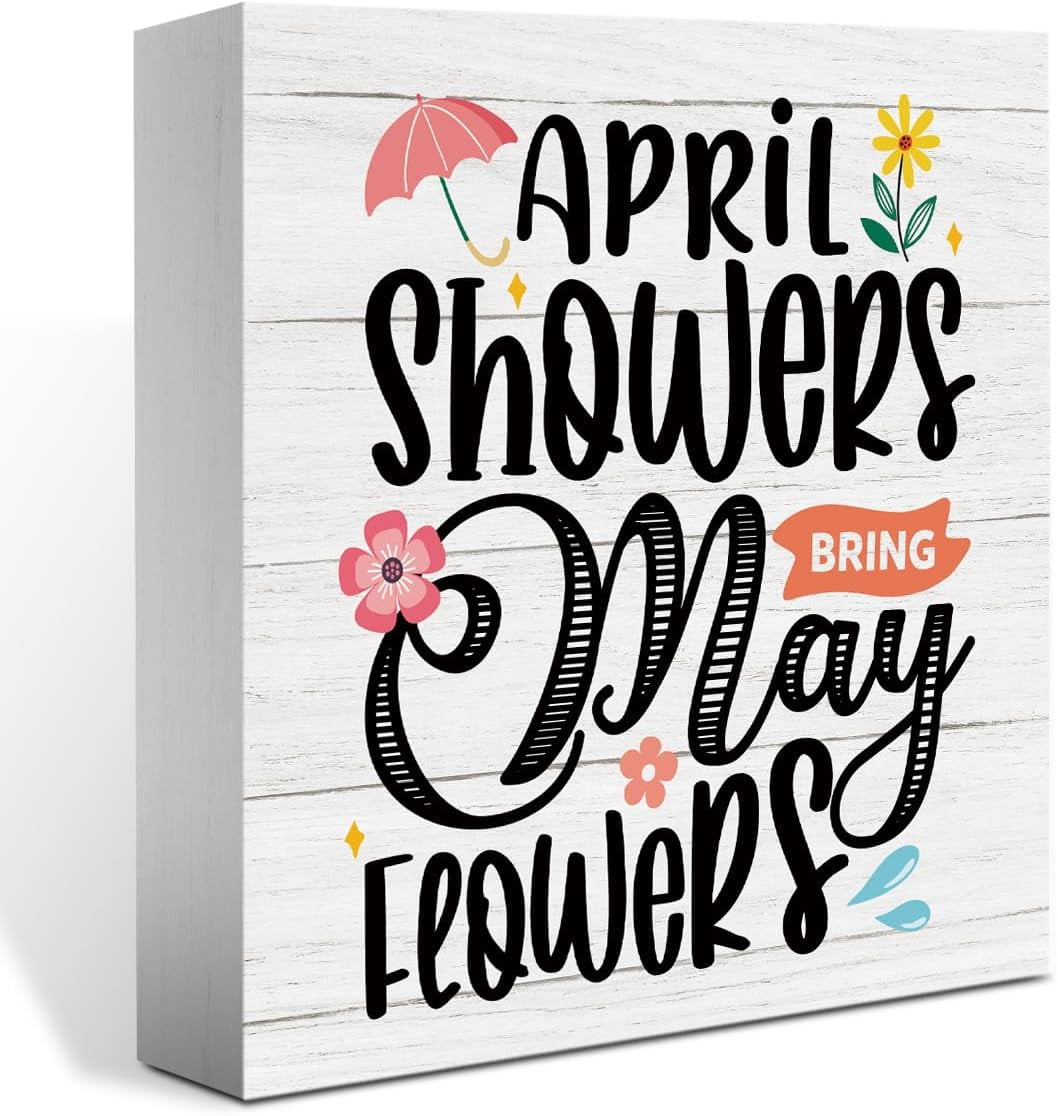 Rustic Spring Office Desk Decor, Spring Tiered Tray Decoration, April ...