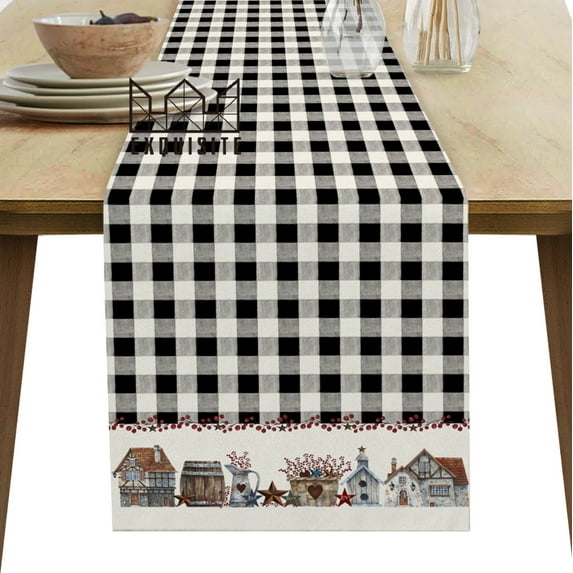 Rustic Star Berry Building Retro Table Runner ration Home r Dinner ...
