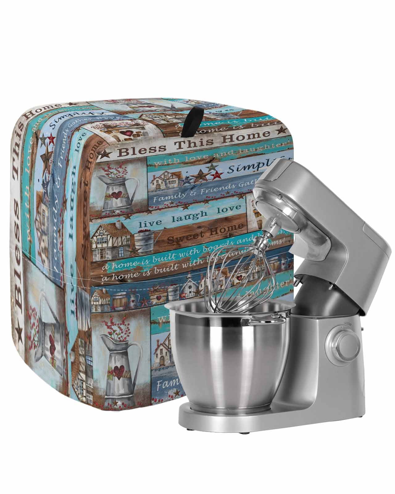 Rustic Star Farm Stand Mixer Dust Cover with Storage Pocket & Handles ...