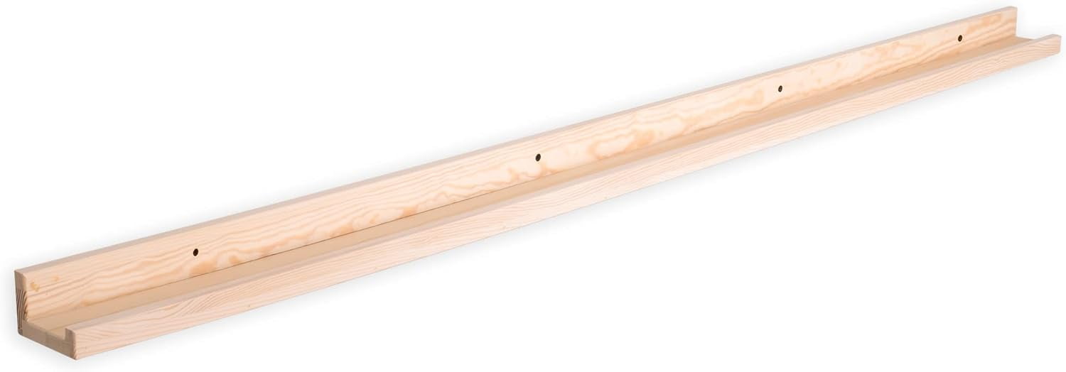 Rustic State Ted 60" Wall Mount Narrow Extra Long Picture Ledge Photo ...