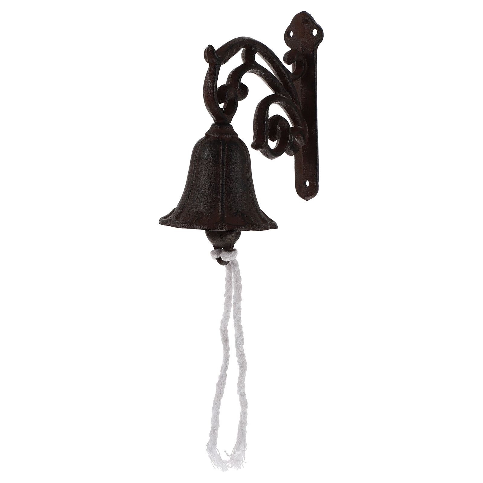 Amosfun 1 Set Cast Iron Wall Bell Rustic Style Manual Shaking Doorbell ...