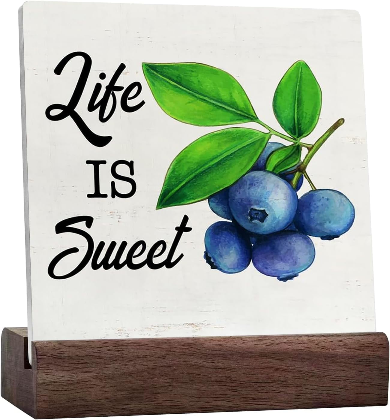 Rustic Style Blueberry Sign Wood Desk Sign Decor Life Is Sweet ...