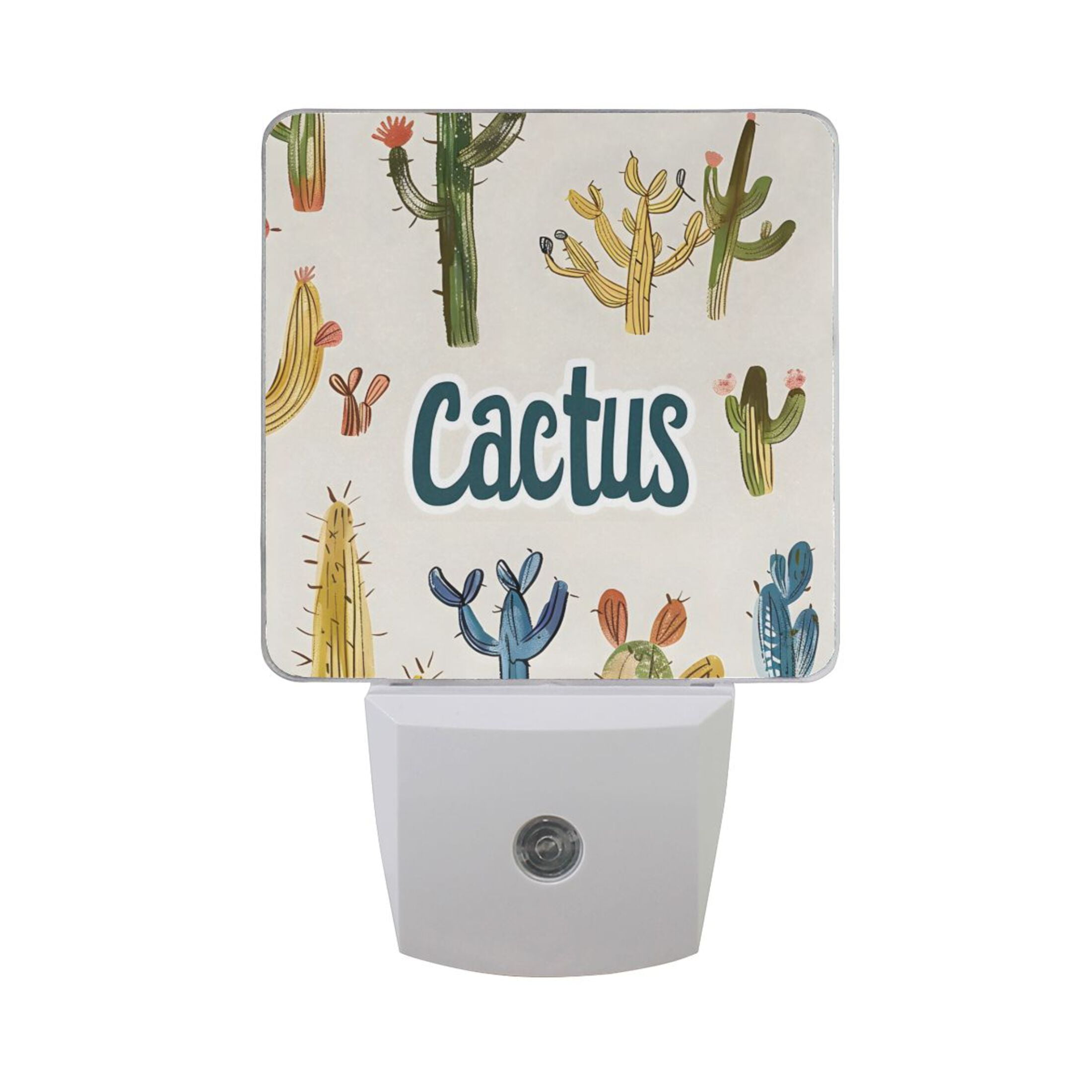 Rustic Style Cactus Night Light 2 Pack LED Nightlight Plug into Wall ...