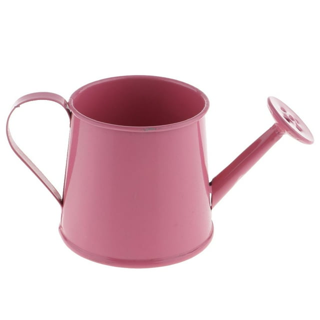 Rustic Style Colorful Tin Flower Pot Watering Pink - Walmart.com