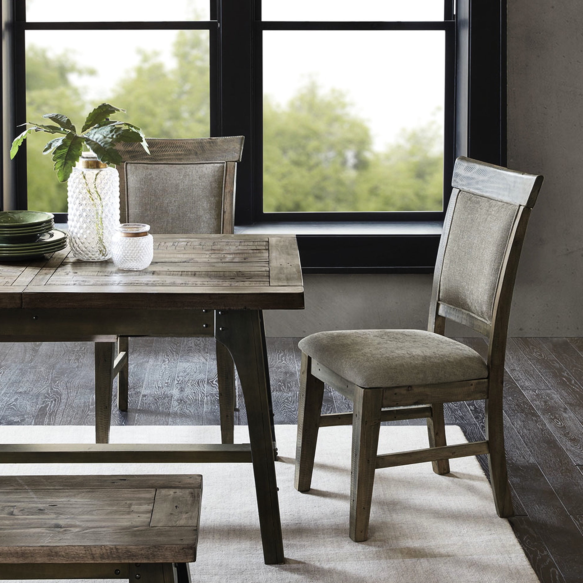 Rustic Style Dining Chairs+Cushioned Back Support”-“Long - Term Dining ...