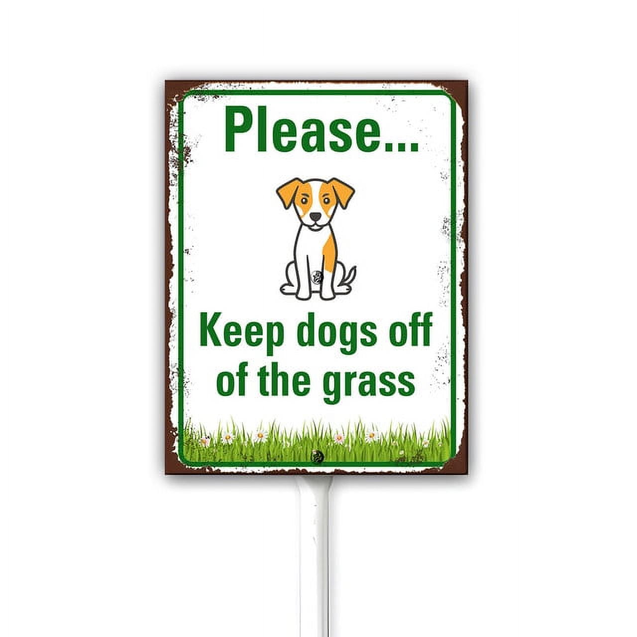 Rustic Style No Dog Yard Sign With Stake No Pooping Dog Signs for Lawn ...