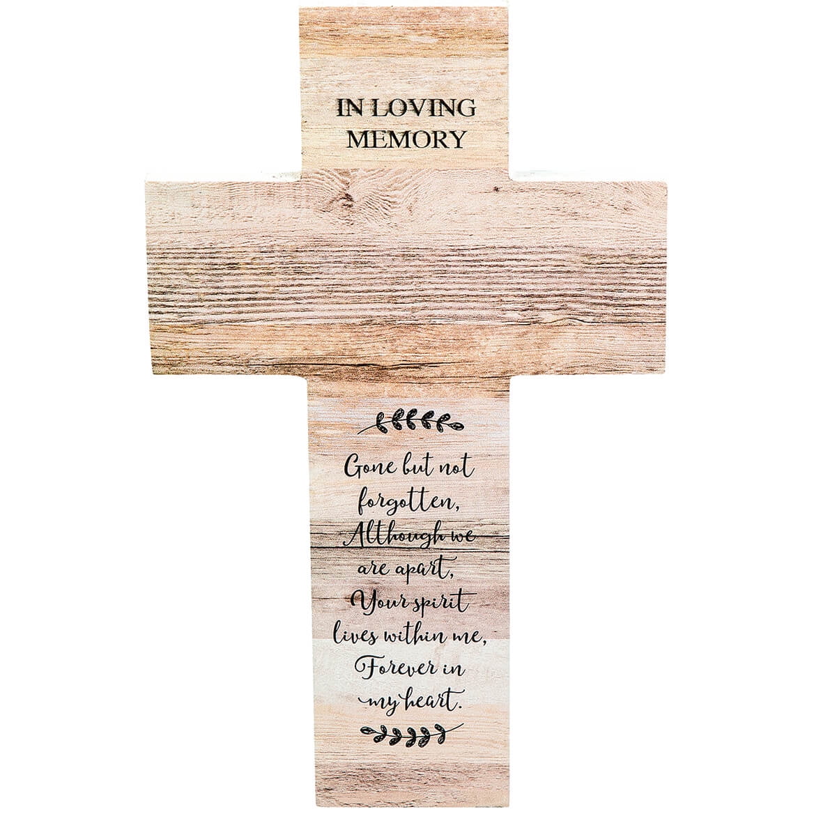 Rustic Style Memorial Cross, In Loving Memory, Remembrance Plaque, 9 ¾ ...