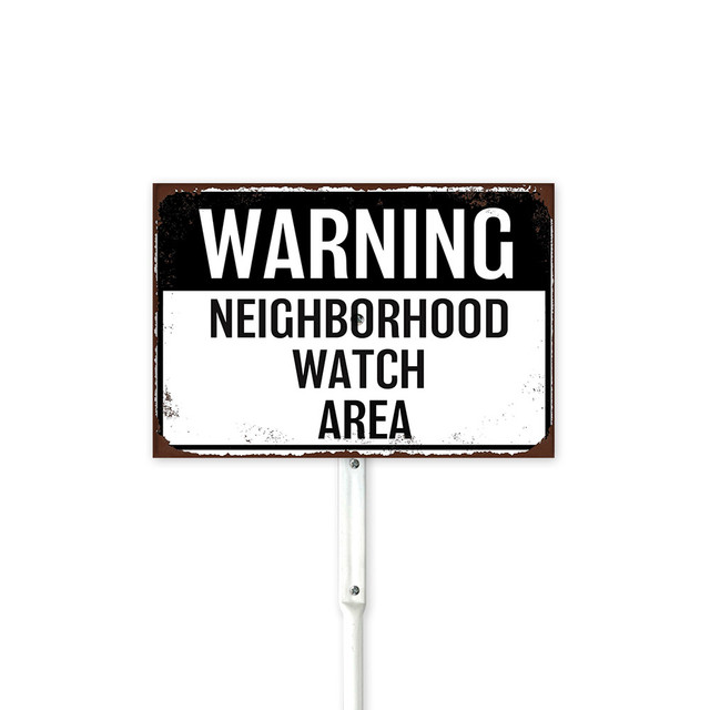 Rustic Style Neighborhood Crime Watch Sign Neighborhood Watch Area Sign ...
