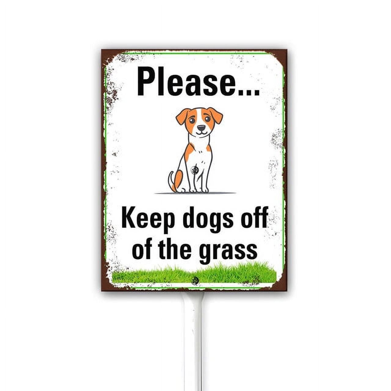 Rustic Style No Dog Yard Sign With Stake No Pooping Dog Signs for Lawn ...