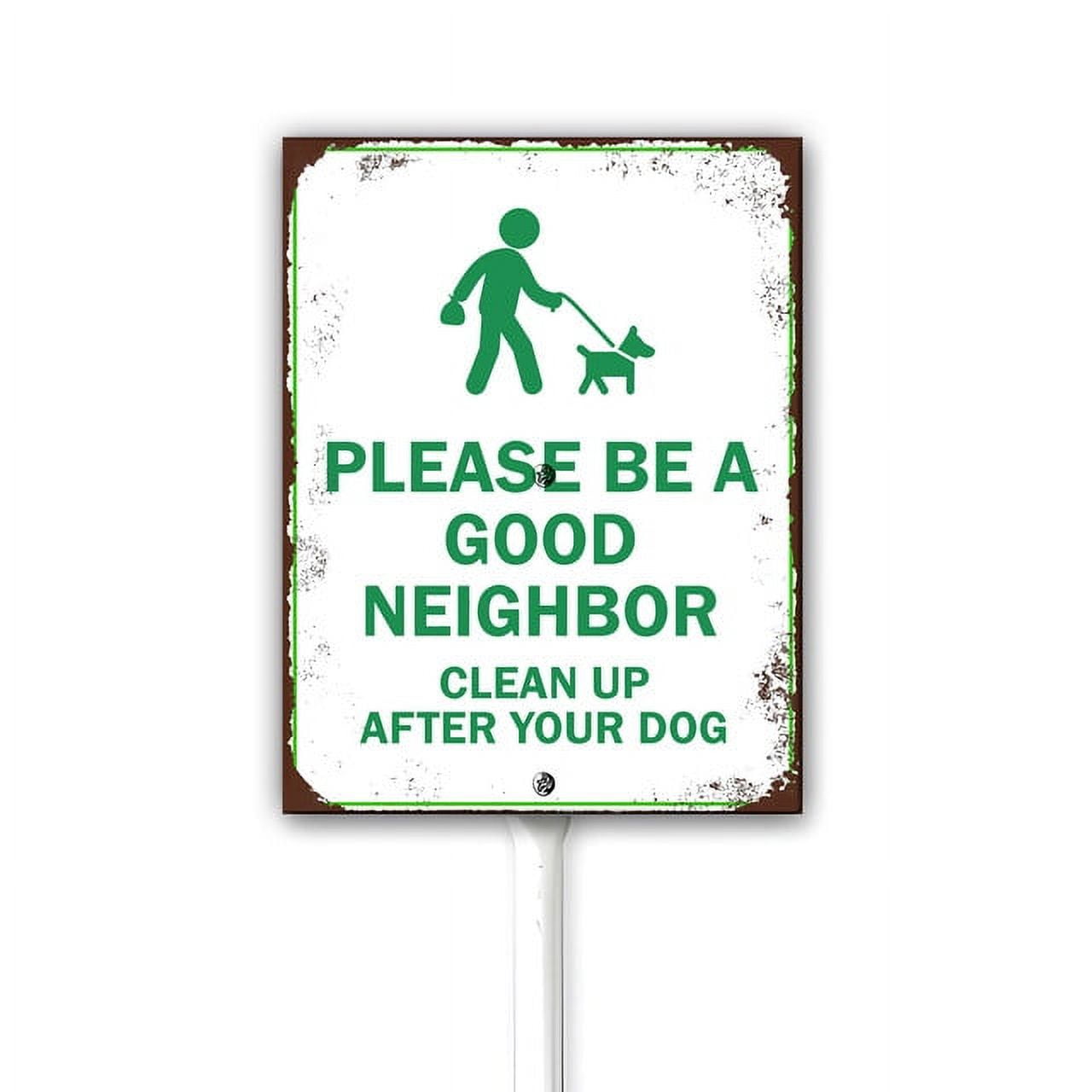 Rustic Style No Pooping Dog Signs for Yard, Be a Good Neighbor Signs ...