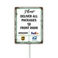 Rustic Style Please Delivery All Packages To Front Door Yard Sign With ...