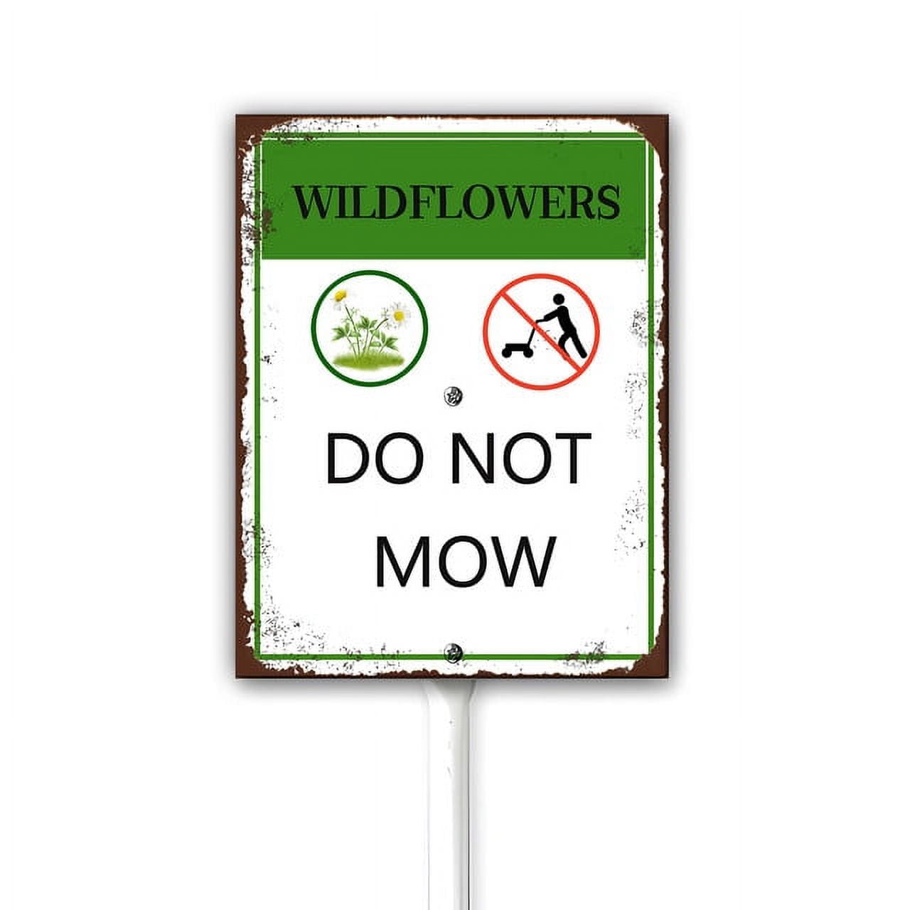 Rustic Style Please Do Not Mow, No Mow May Yard Sign 4.6X6Inch Durable ...