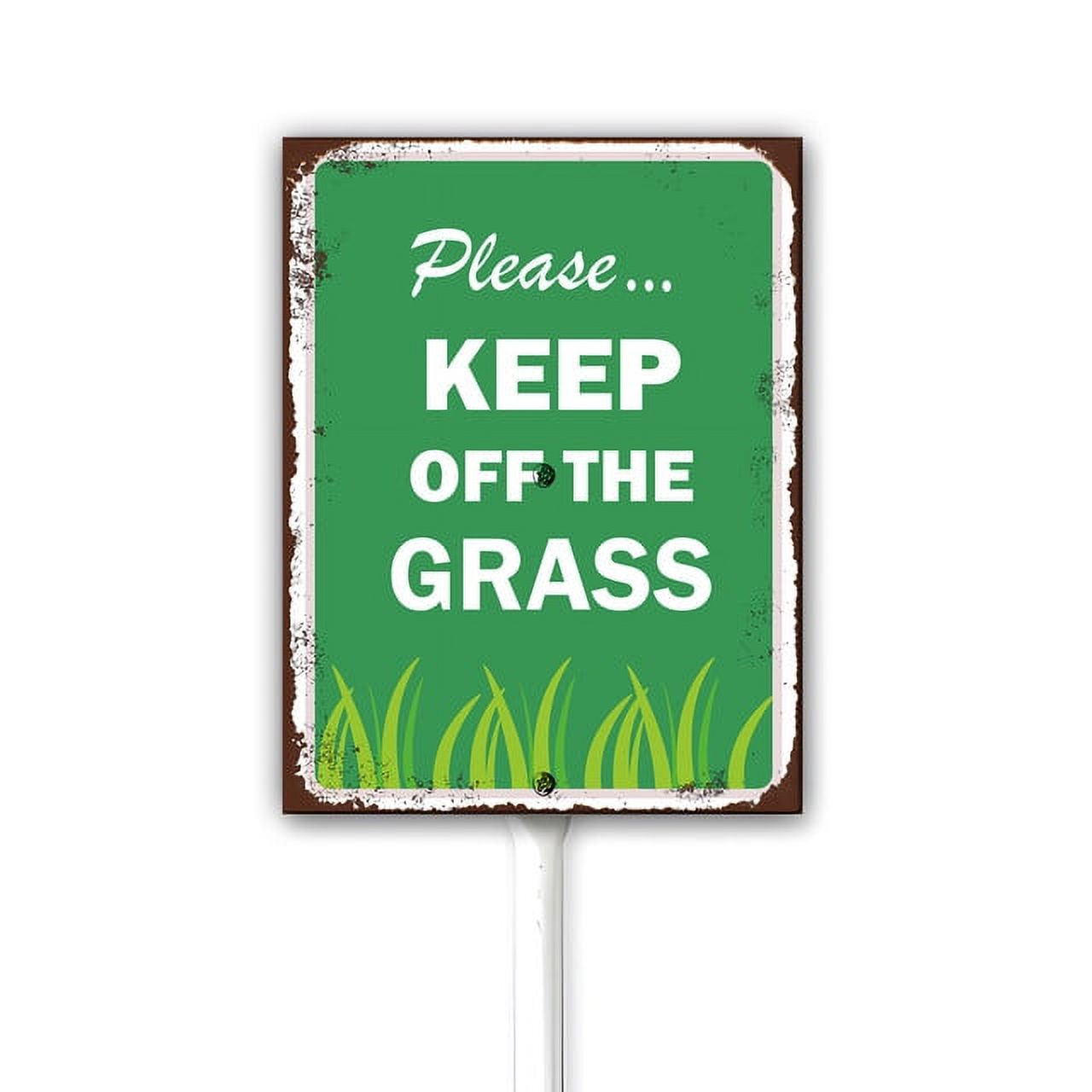 Rustic Style Please Keep Dog Off The Grass,Keep Dogs Off Sign for Lawn ...