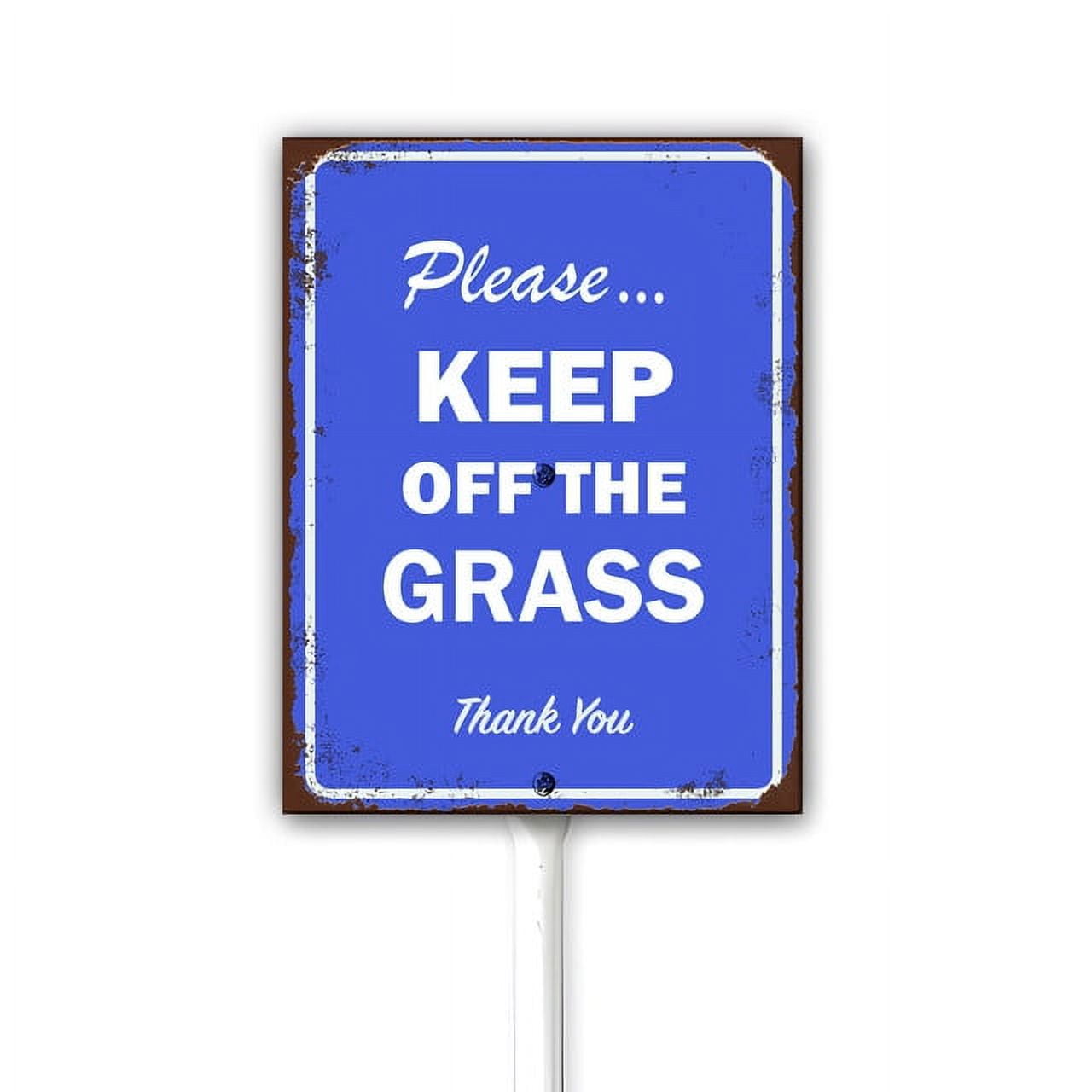 Rustic Style Please Keep Dog Off The Grass,Keep Dogs Off Sign for Lawn ...