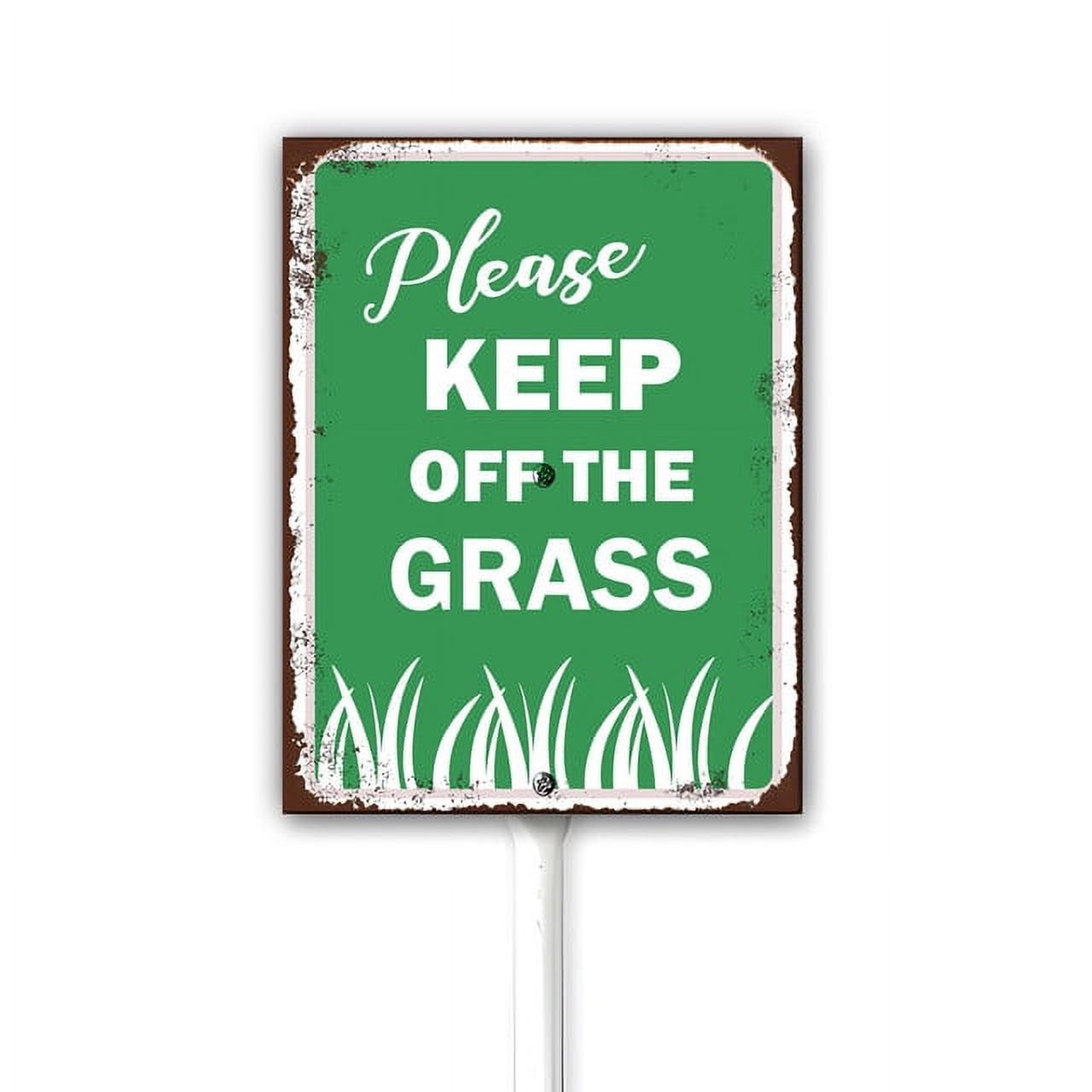 Rustic Style Please Keep Dog Off The Grass,Keep Dogs Off Sign for Lawn ...