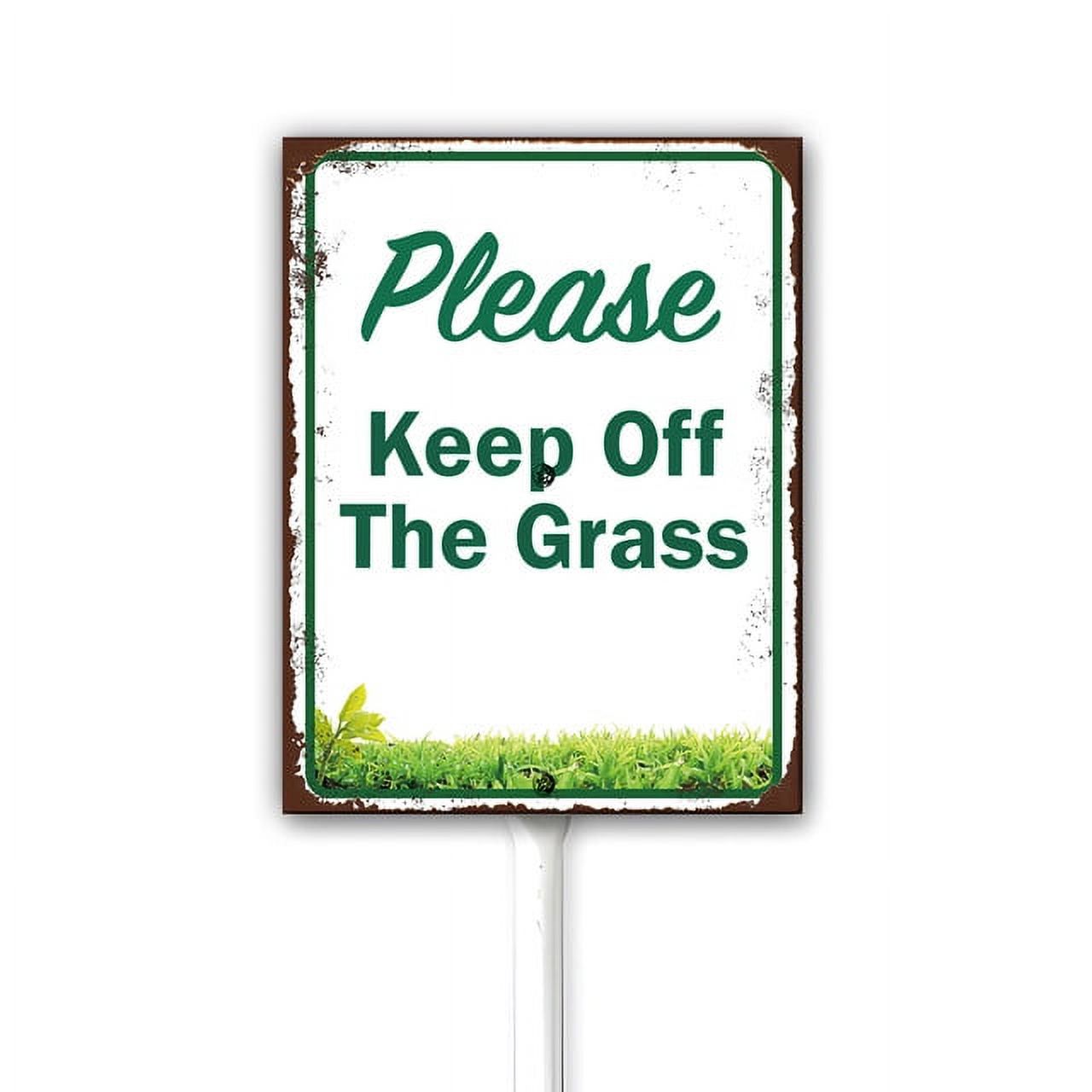Rustic Style Please Keep Dog Off The Grass,Keep Dogs Off Sign for Lawn ...