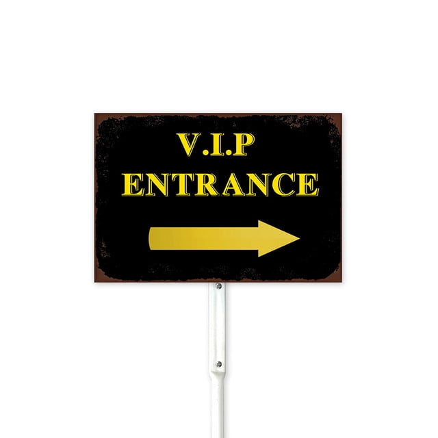 Rustic Style VIP Entrance Yard Sign Party Accessory Entrance Signs For ...