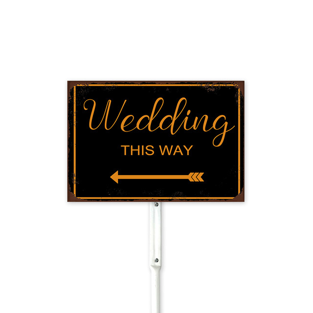 Rustic Style Wedding This Way Lawn Signs Direction Arrow Lawn Yard ...