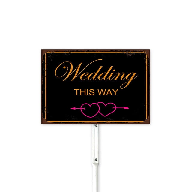 Rustic Style Wedding This Way Lawn Signs Direction Arrow Lawn Yard ...