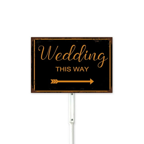 Rustic Style Wedding This Way Lawn Signs Direction Arrow Lawn Yard ...