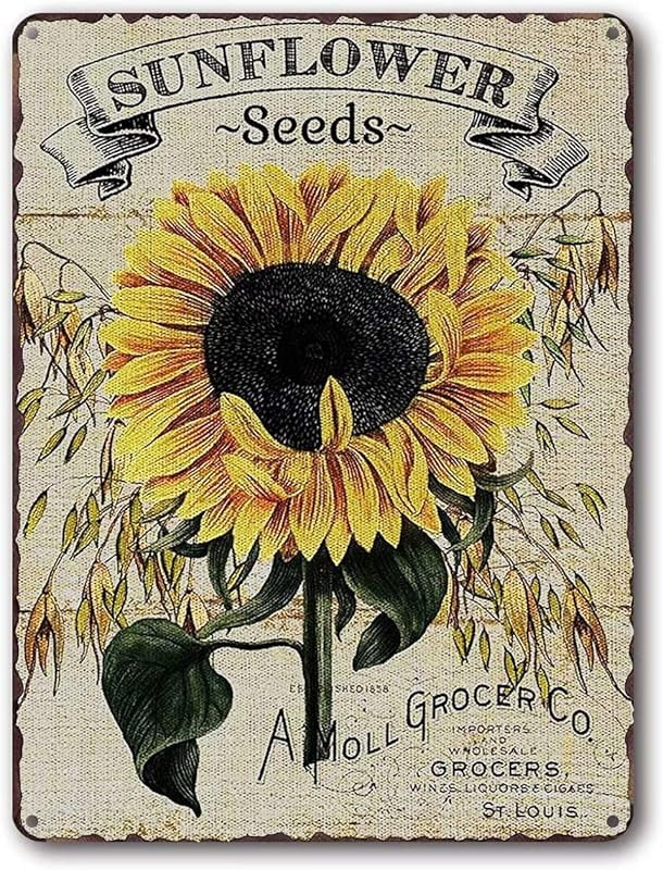 Rustic Sunflower Retro Vintage Metal Tin Bar Sign- Sunflower Pick Your ...
