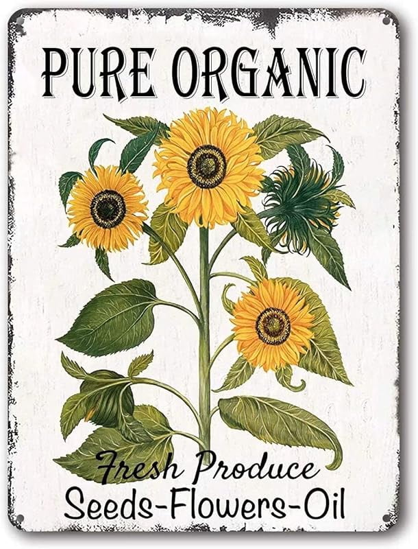 Rustic Sunflower Retro Vintage Metal Tin Bar Sign- Sunflower Pick Your ...