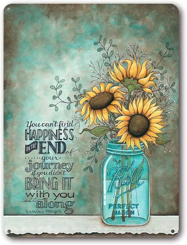 Rustic Sunflower Retro Vintage Metal Tin Bar Sign- Sunflower Pick Your ...
