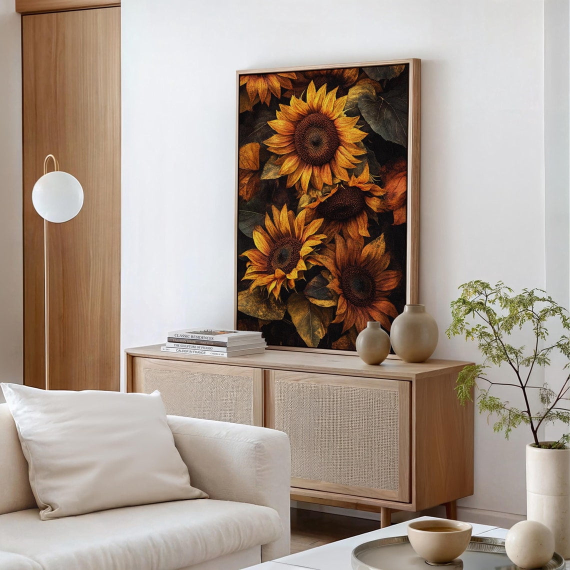 Rustic Sunflower Wall Art – Autumn Floral Decor With Warm Yellow And ...