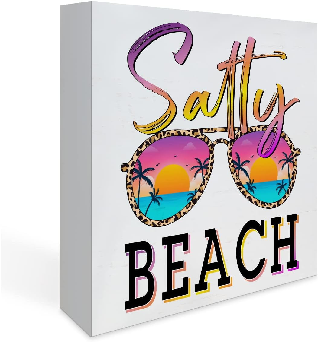 Rustic Sunglasses Beach Wood Box Sign, Farmhouse Summer Artwork Decor ...