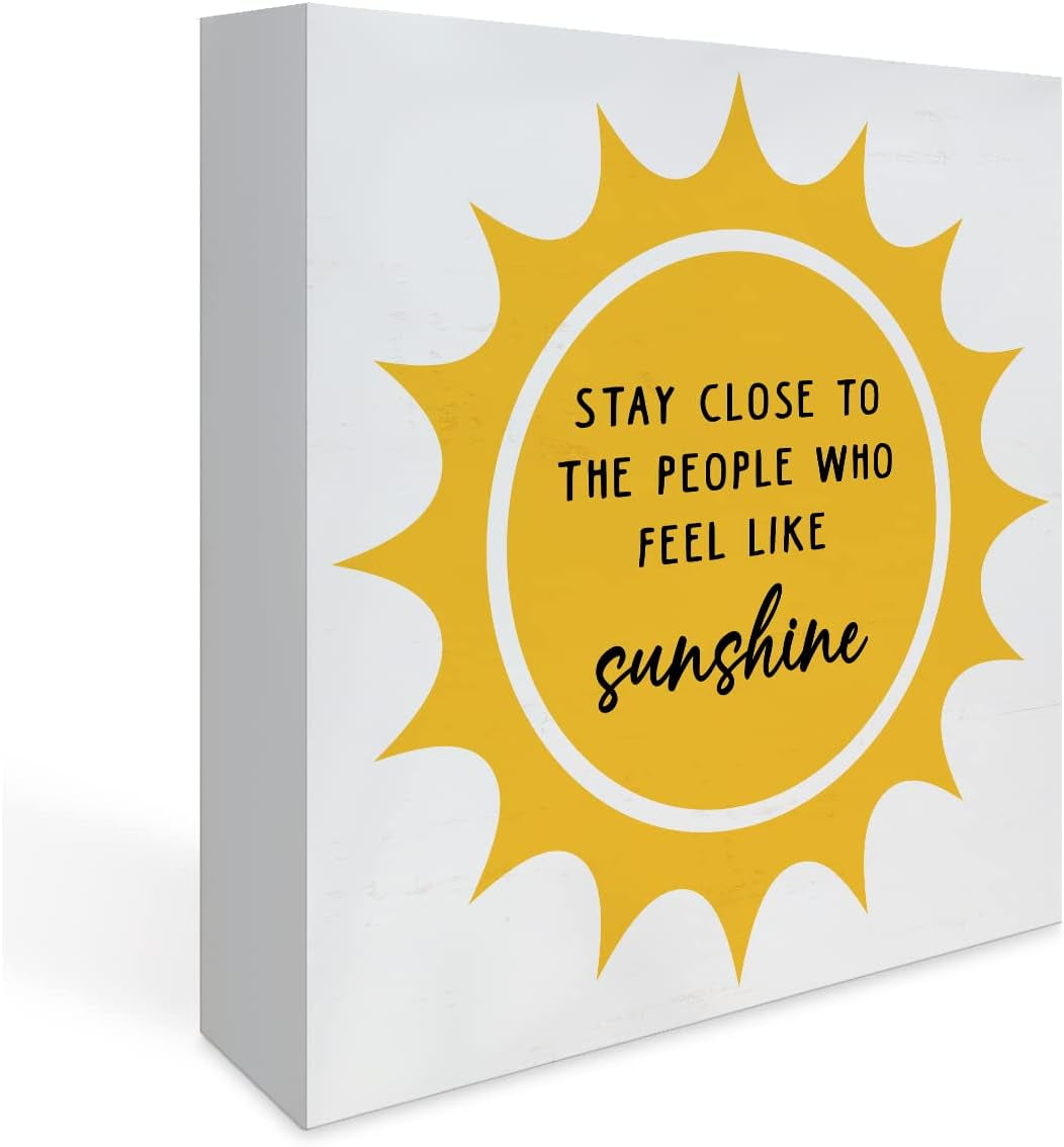 Rustic Sunshine Sun Wood Box Sign, Farmhouse Sunshine Artwork Decor ...