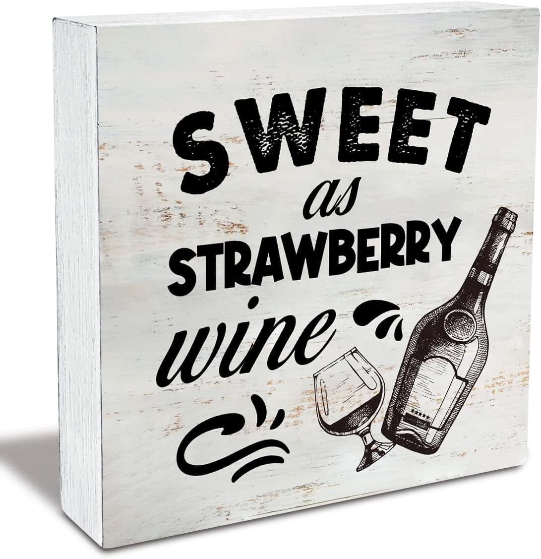 Rustic Sweet As Strawberry Wood Box Sign Funny Wooden Box Sign ...