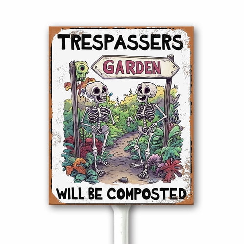 Rustic TRESPASSERS WILL BE COMPOSTED Garden Sign, Private Garden No ...