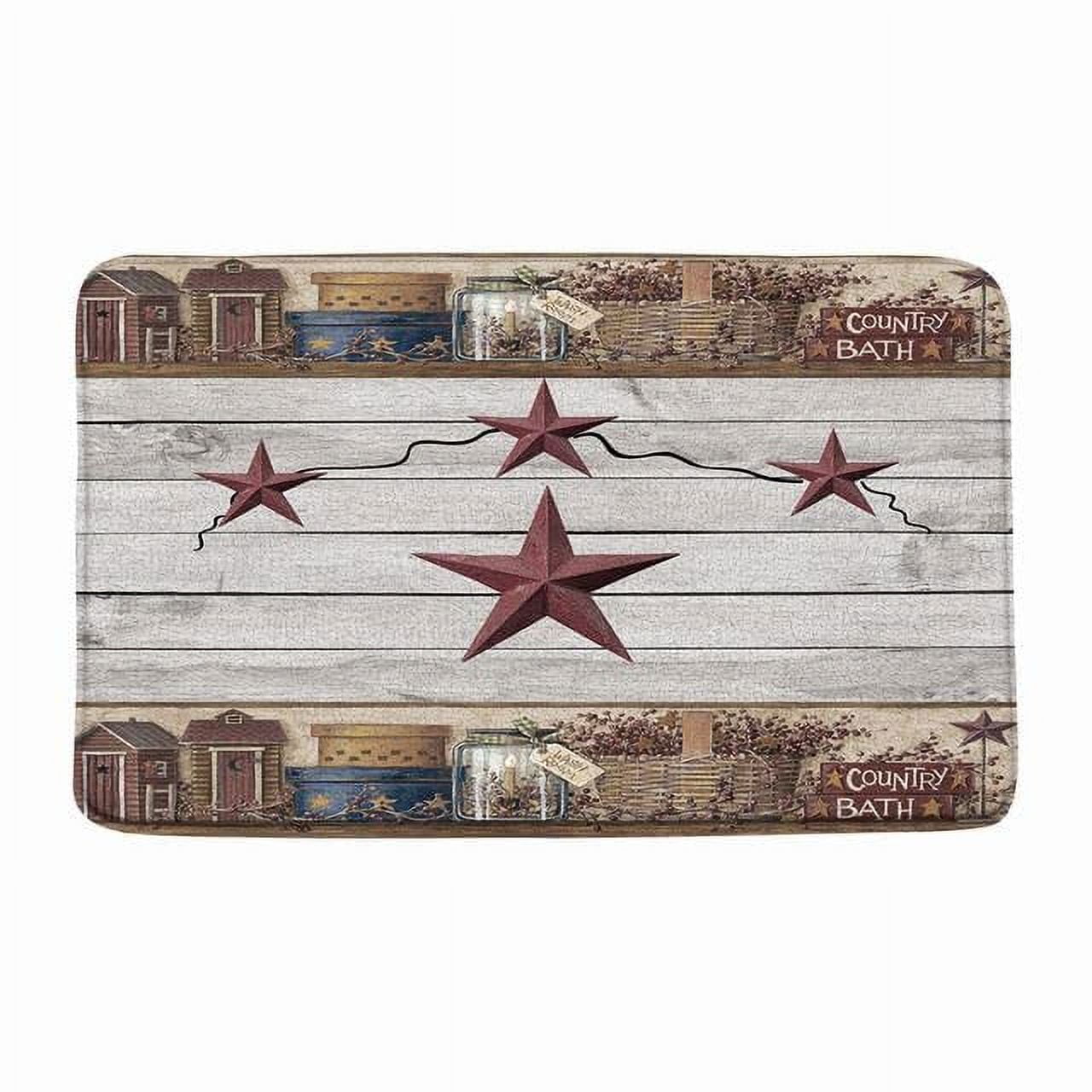 Rustic Texas Star Bath Mat Rusty Western Country Primitive Outhouse ...