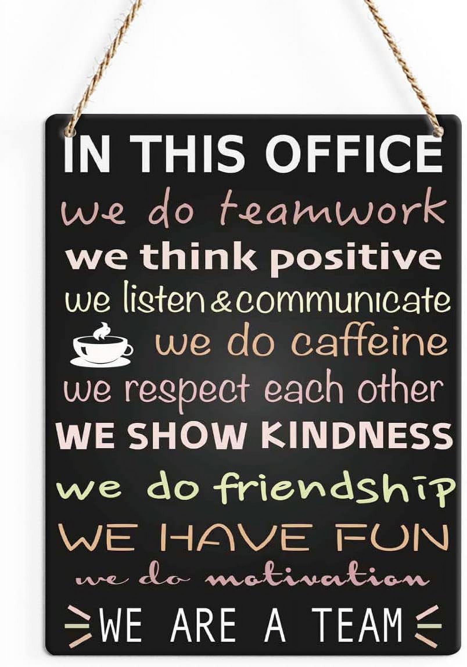 Rustic in This Office Wood Decor Sign, Inspirational Quote We are a ...