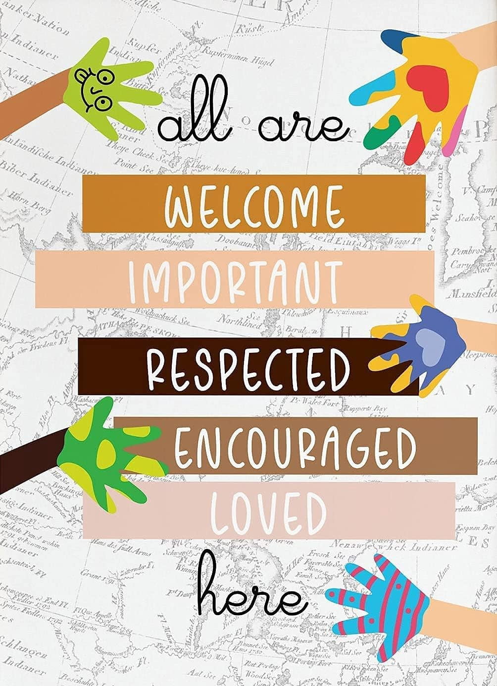 Rustic Tin Decor Equality Poster Kindness Matters All are Welcome Here ...