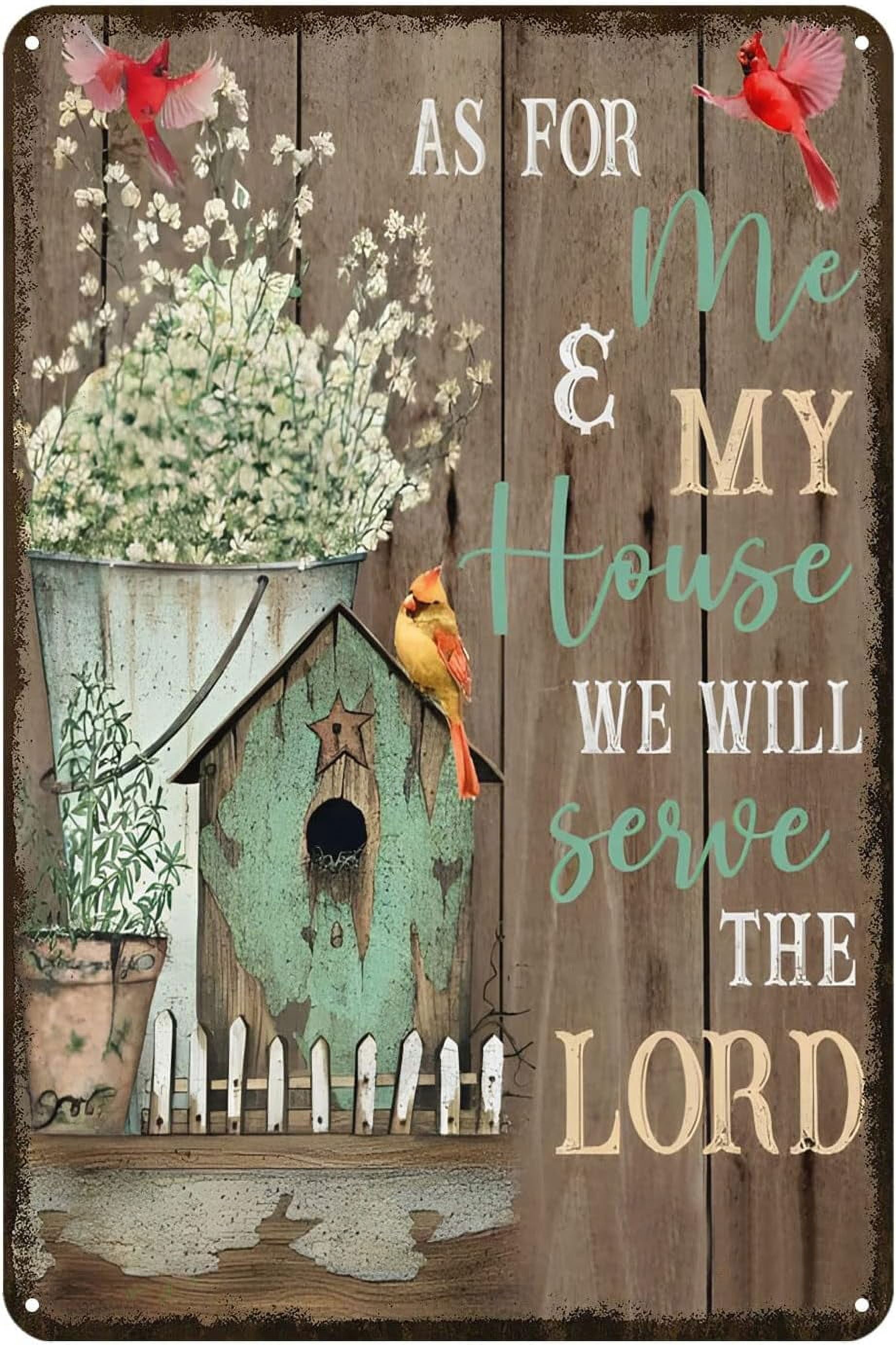 Rustic Tin Signs Cardinal and Farmhouse Home Kitchen Bar Cafe Club ...