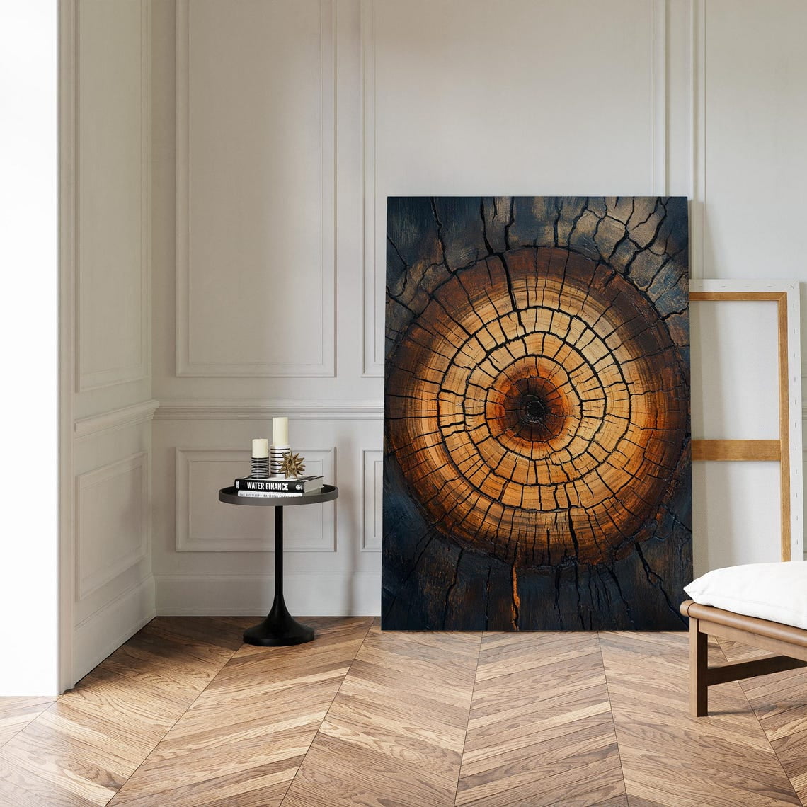 Rustic Tree Rings Art Print – Natural Wood Texture, Earthy Wall Decor ...
