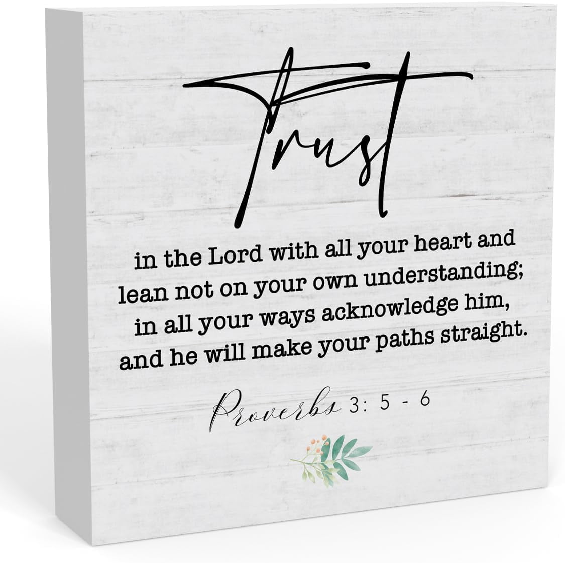 Rustic Trust in the Lord with All Your Heart Proverbs 3:5-6 Sign ...