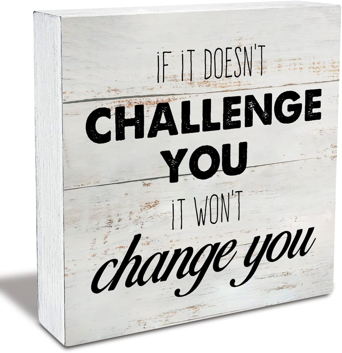 Rustic Uplifting Fitness Wood Box Sign Motivational Workout Wooden Box ...