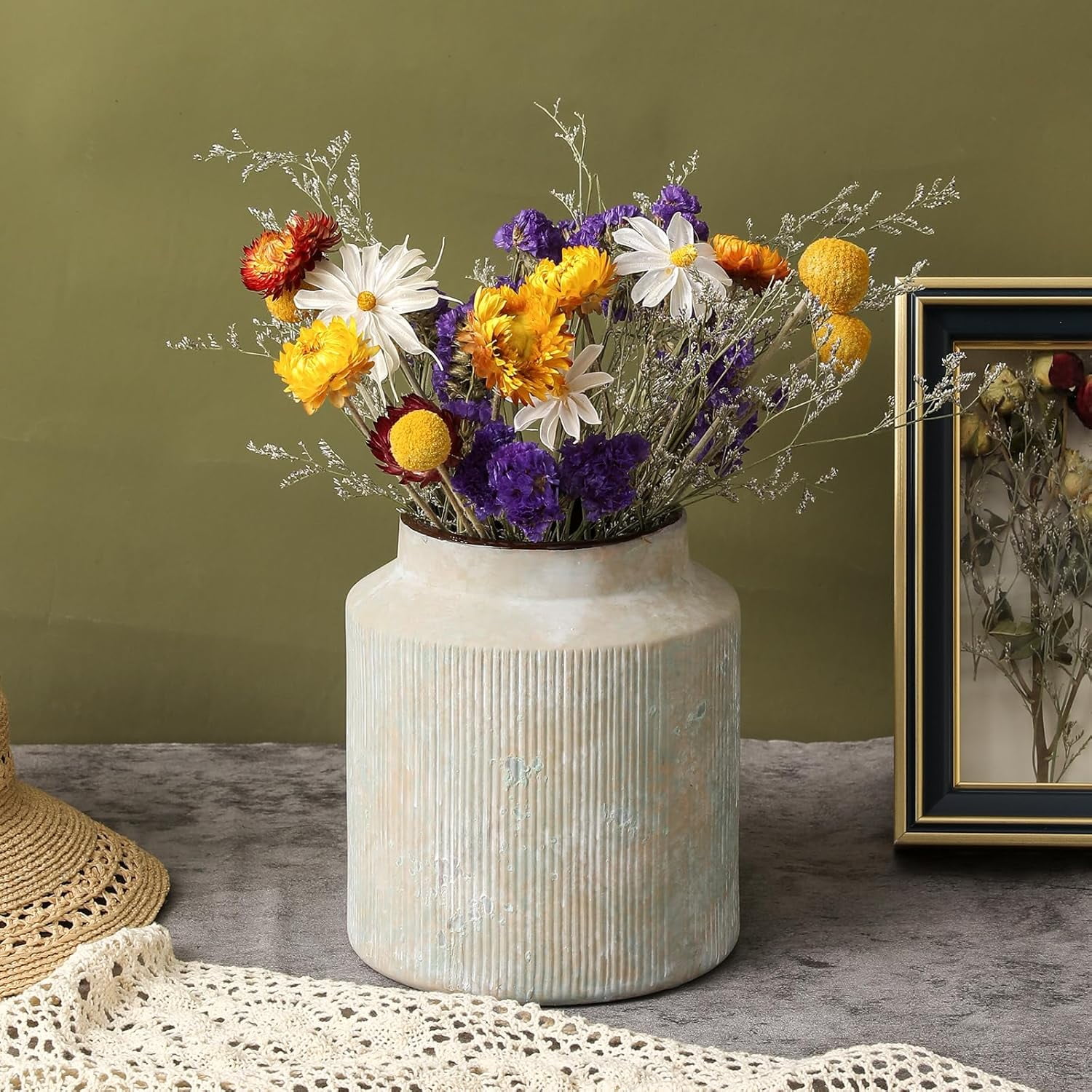 Rustic Vases for Home Decor. Ceramic Vase for Dining Table Decor ...