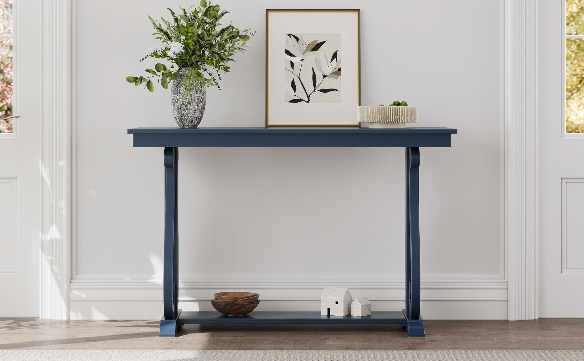 Rustic Vintage Console Table --- Farmhouse Style Entryway Table with ...