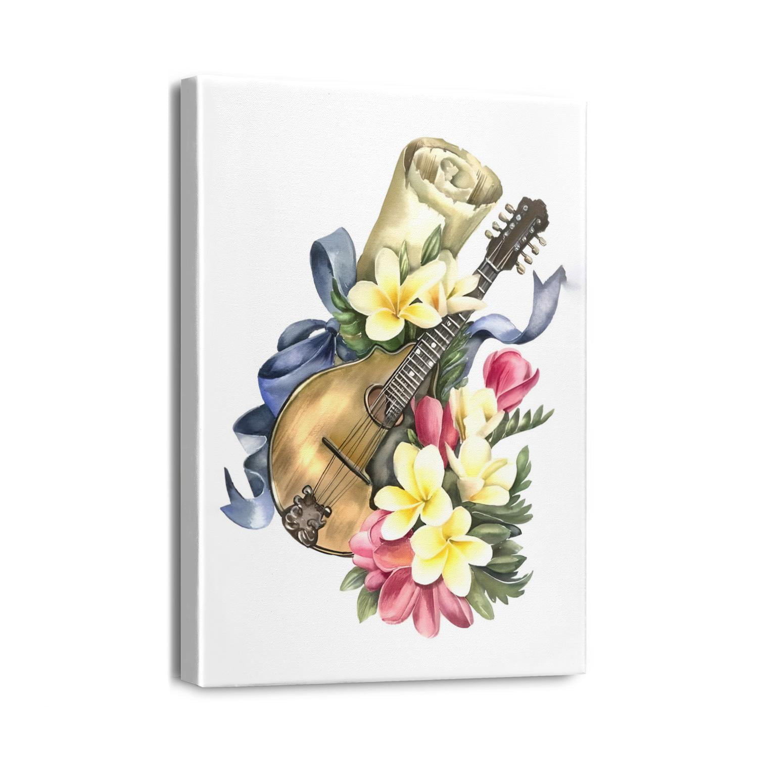 Rustic Vintage Music Instrument Wall Art - Musical Theme Canvas Print ...