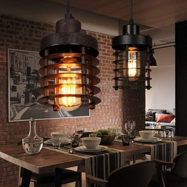Vintage Pendant Light Industrial Rustic Farmhouse Hanging Ceiling Lamp ...
