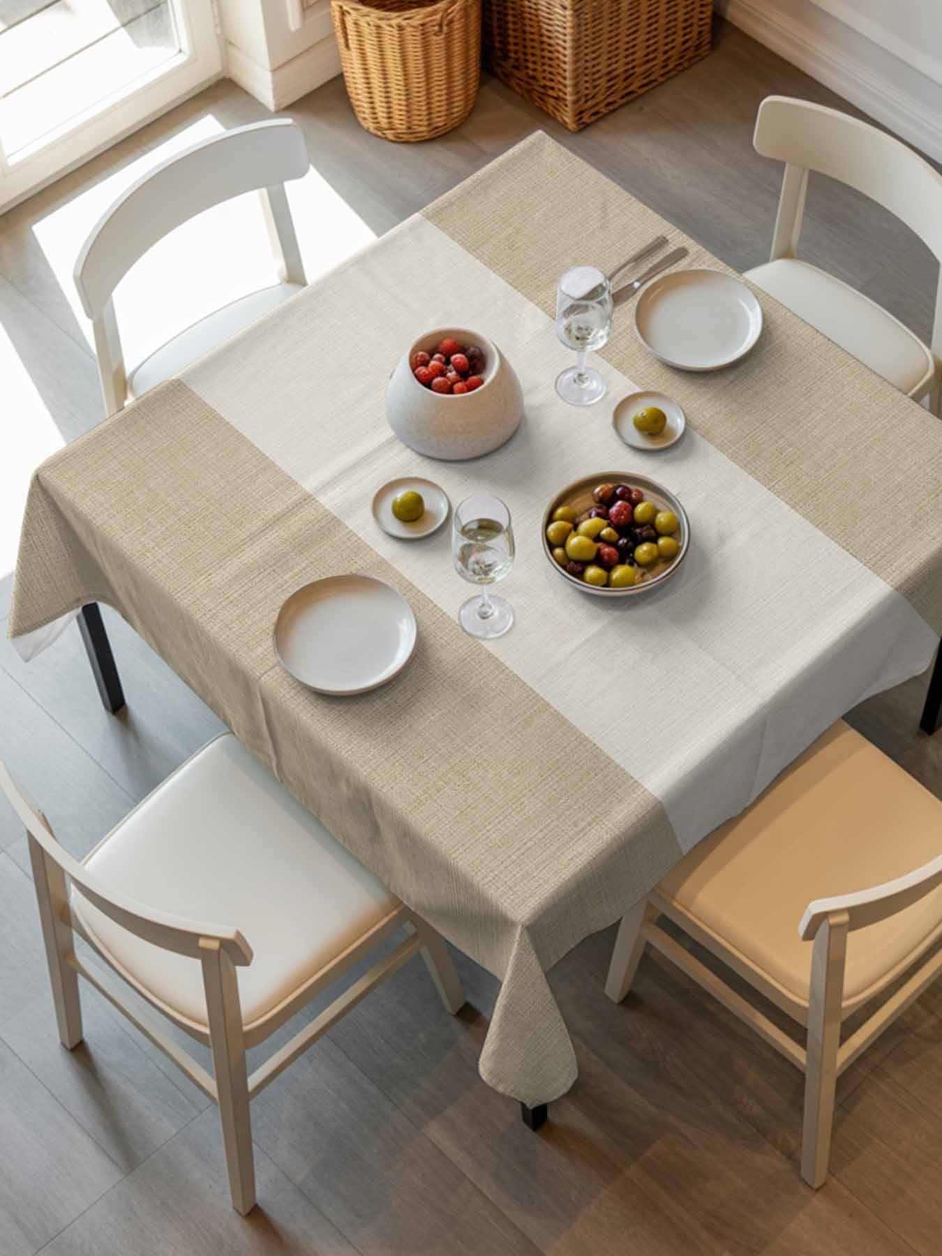 Rustic Vintage Tablecloth Square Table Cloth 60x60,Waterproof Outdoor ...